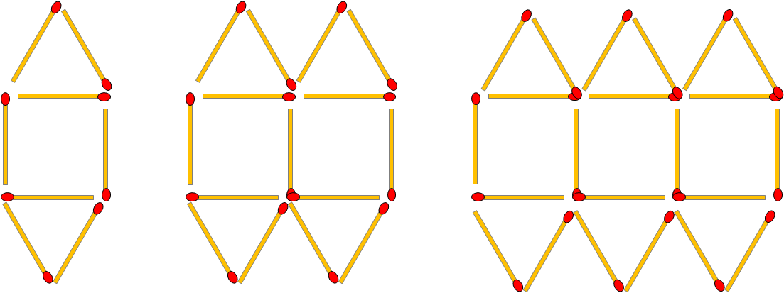 Matchstick Patterns (2) - worksheet from EdPlace